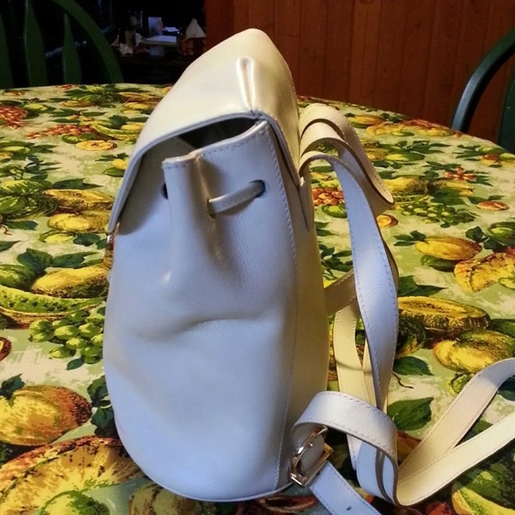 Salvatore Ferragamo | Bags | Salvatore Ferragamo Off White Leather Backpack | Poshmark
